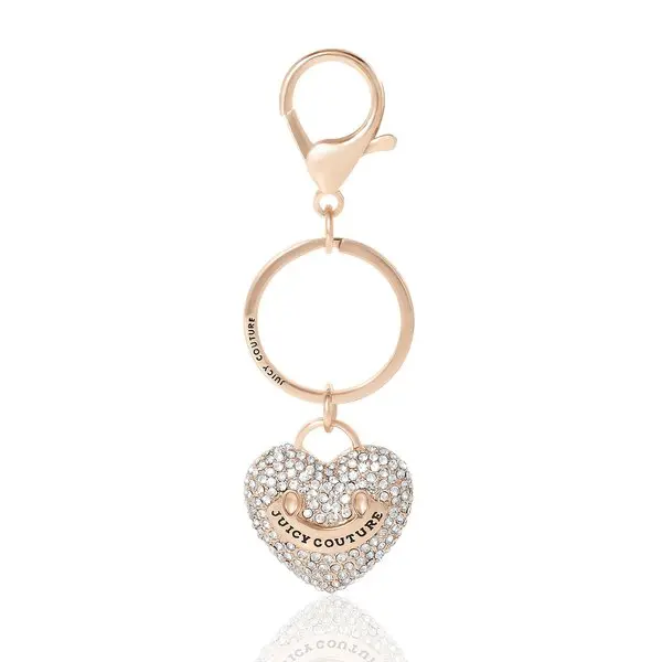 Juicy Couture Heart Keychain Bag Charm - Goldtone