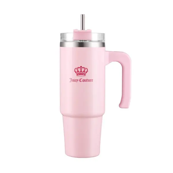 Juicy Couture Glam Logo Stainless Steel Water Bottle - Pink Marshmallow