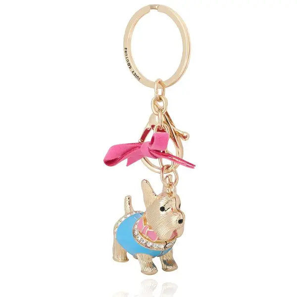Juicy Couture Crystal Scottie Dog Keychain - Multi
