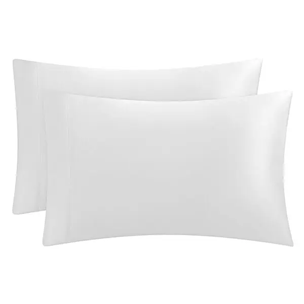Juicy Couture Solid Satin Pillow Case Set - Pure White