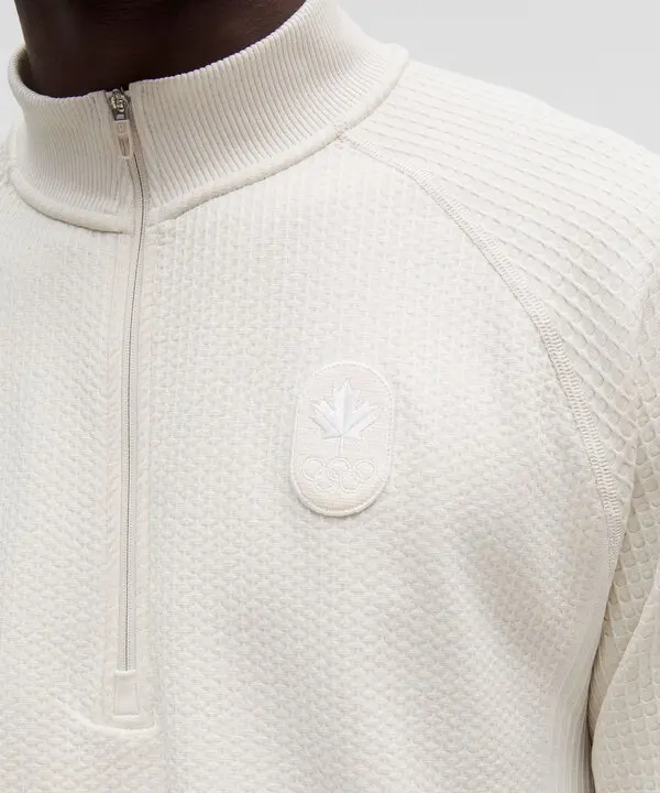 Lululemon Team Canada Engineered Warmth Half Zip - Beech White/beech White