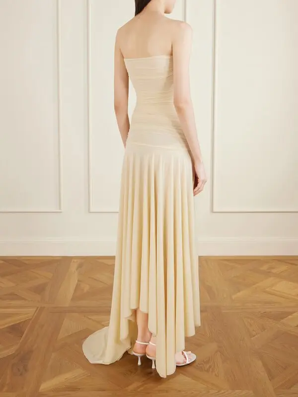 MAYGEL CORONEL Andi Draped Jersey Maxi Dress - Neutrals