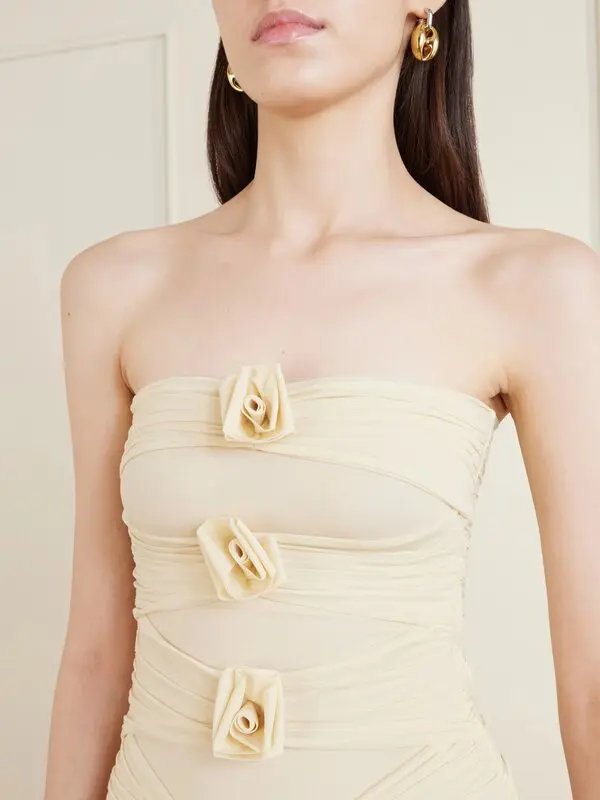 MAYGEL CORONEL Andi Draped Jersey Maxi Dress - Neutrals