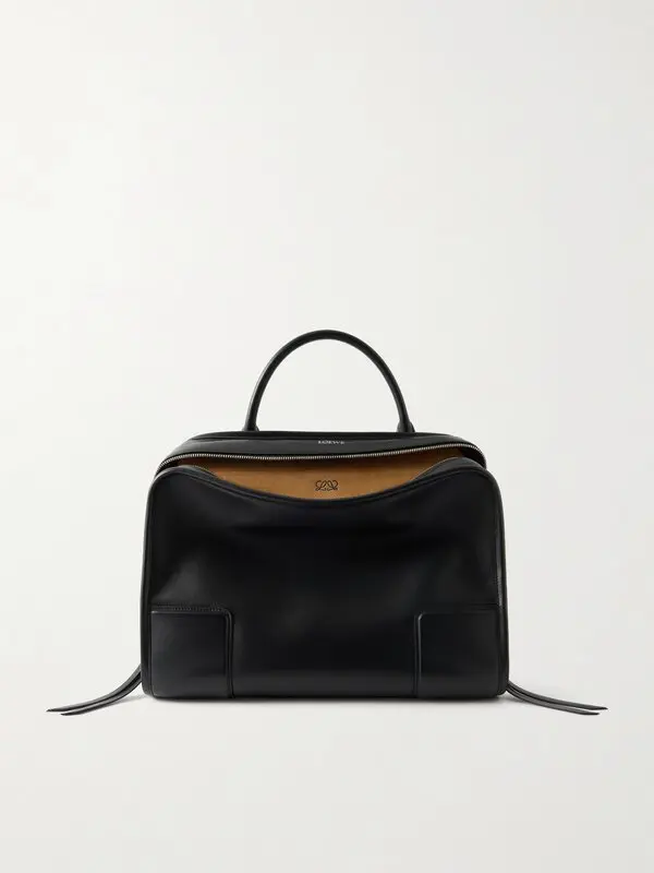 Loewe Amazona 180 Large Leather Shoulder Bag - Black