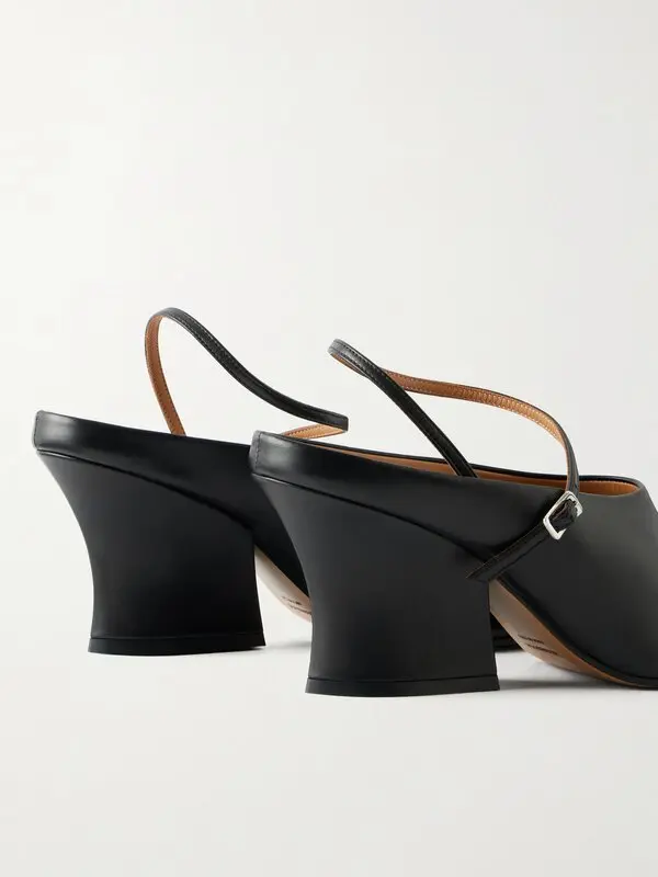 JIL SANDER Grained-leather Mules