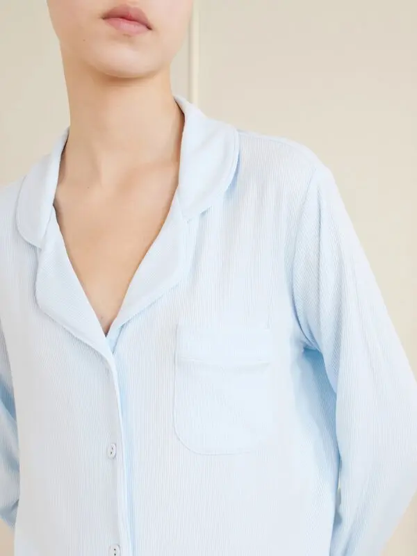 SKIMS Ribbed Pajama Set - Blue