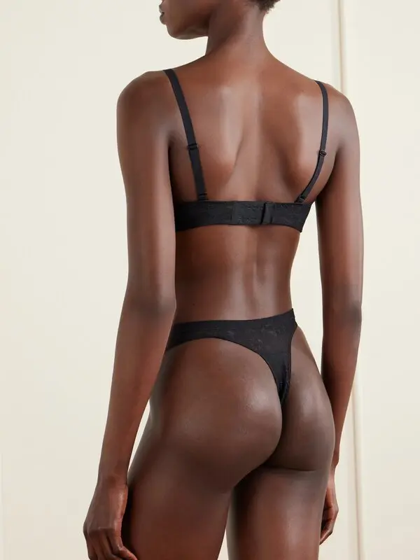 Spanx Stretch Lace Briefs - Black