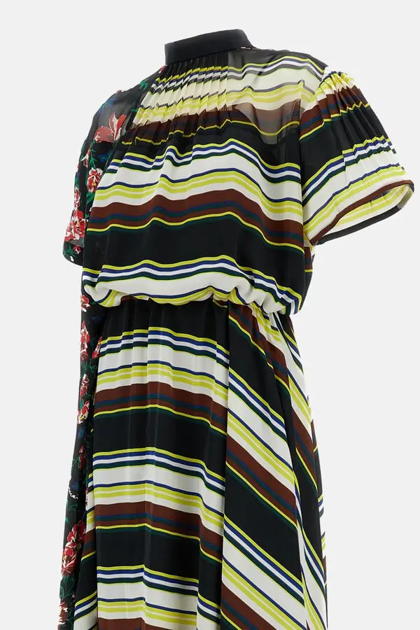 Sacai Printed Midi Dress - Multicolor