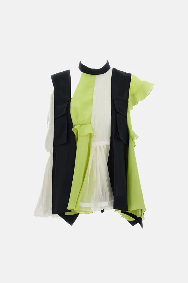 Sacai Paneled Top - Multicolore