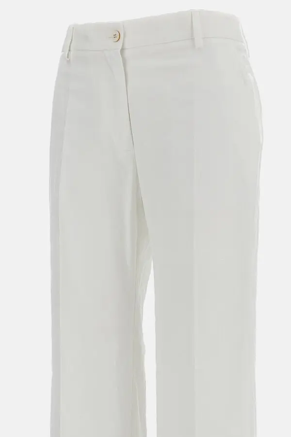 Alberto Biani Wide-leg Cotton Trousers