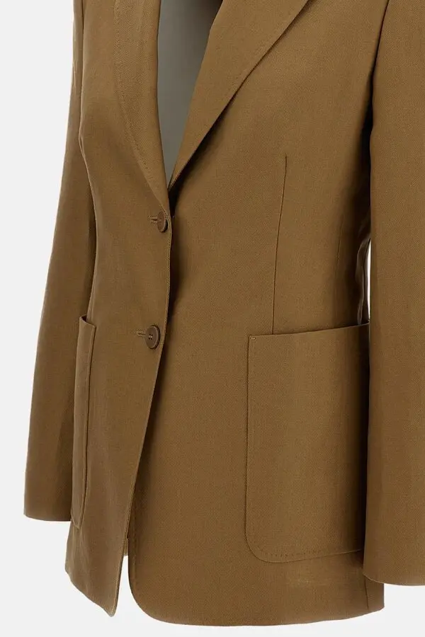 Max Mara Willpower Linen Jacket - Brown
