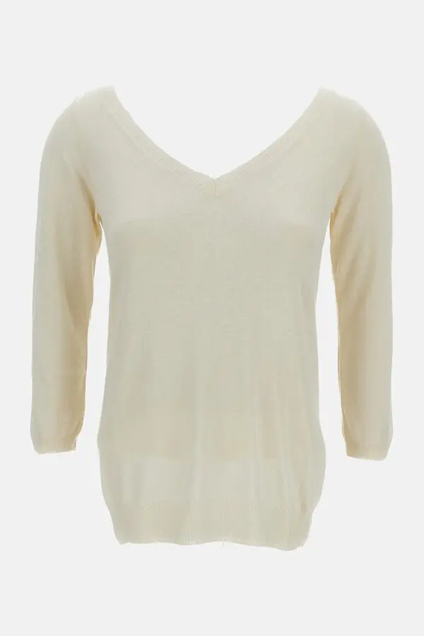 BIFFI Knit Short-sleeve Top - White