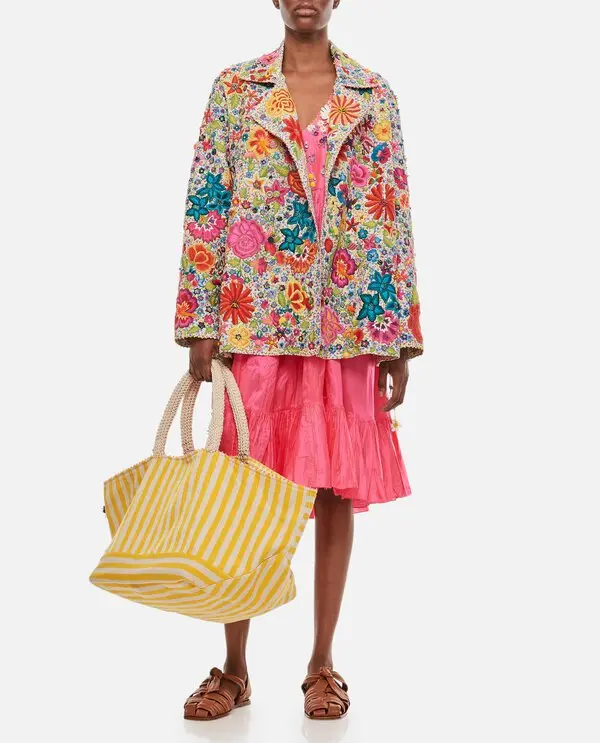 Pero Floral Embroidered Double-breasted Jacket