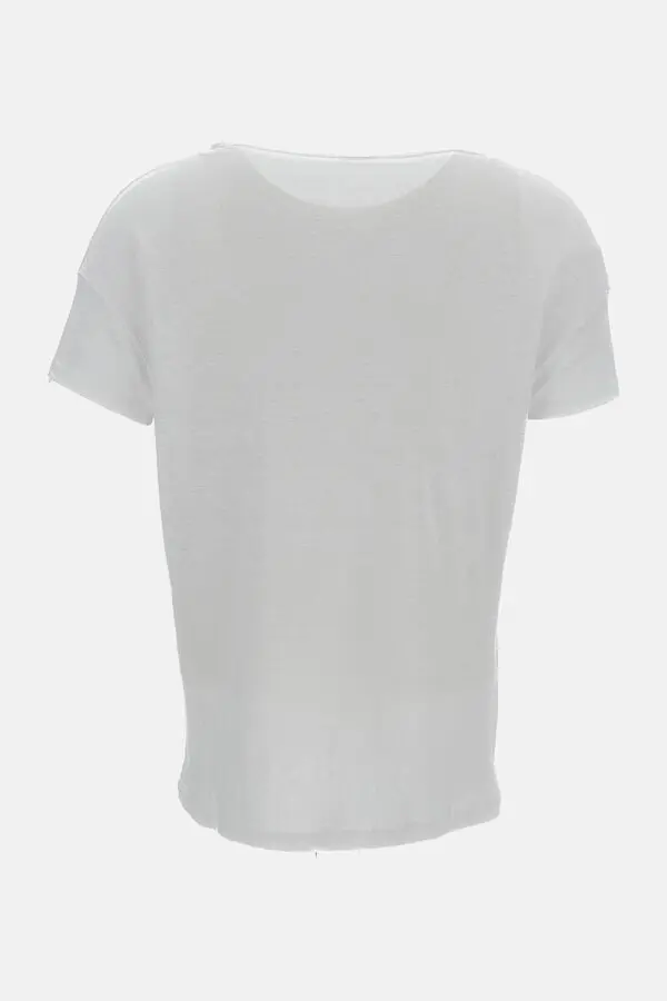 BIFFI Linen V-neck T-shirt