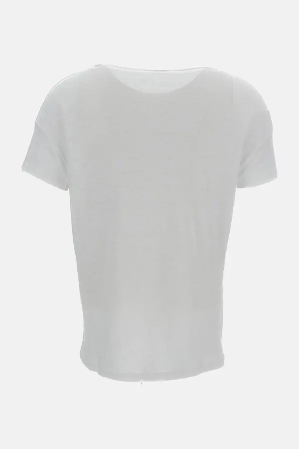BIFFI Linen V-neck T-shirt