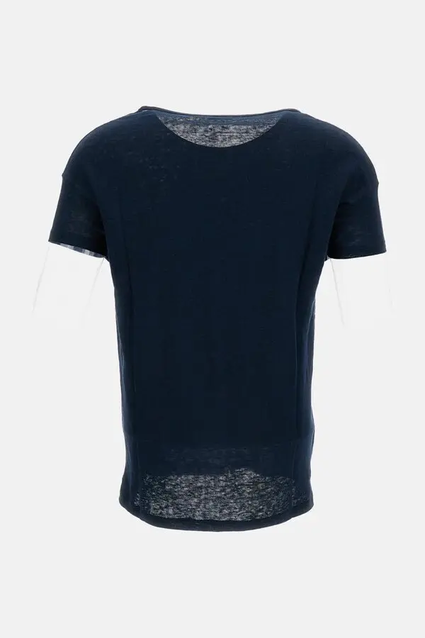 BIFFI Linen V-neck T-shirt