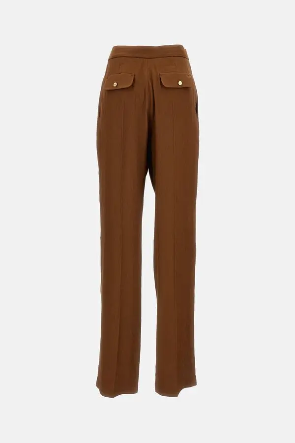 Elisabetta Franchi Linen-blend Trousers