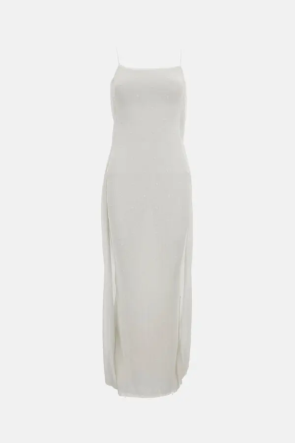 Jacquemus Plumetis Jersey Dress - White
