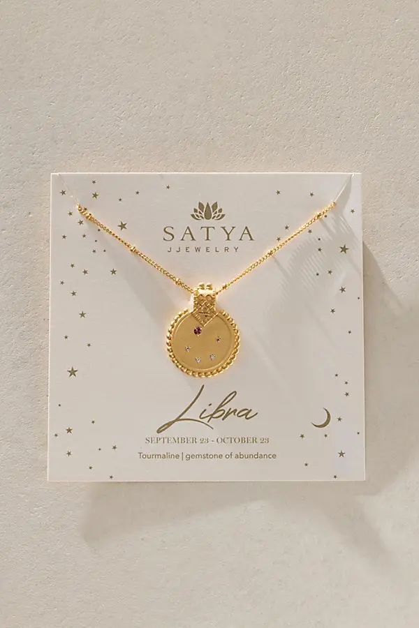 SATYA JEWELRY Satya Mandala Zodiac Necklace - Libra