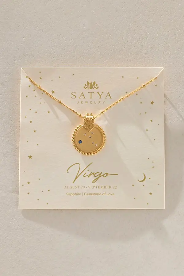 SATYA JEWELRY Satya Mandala Zodiac Necklace - Virgo