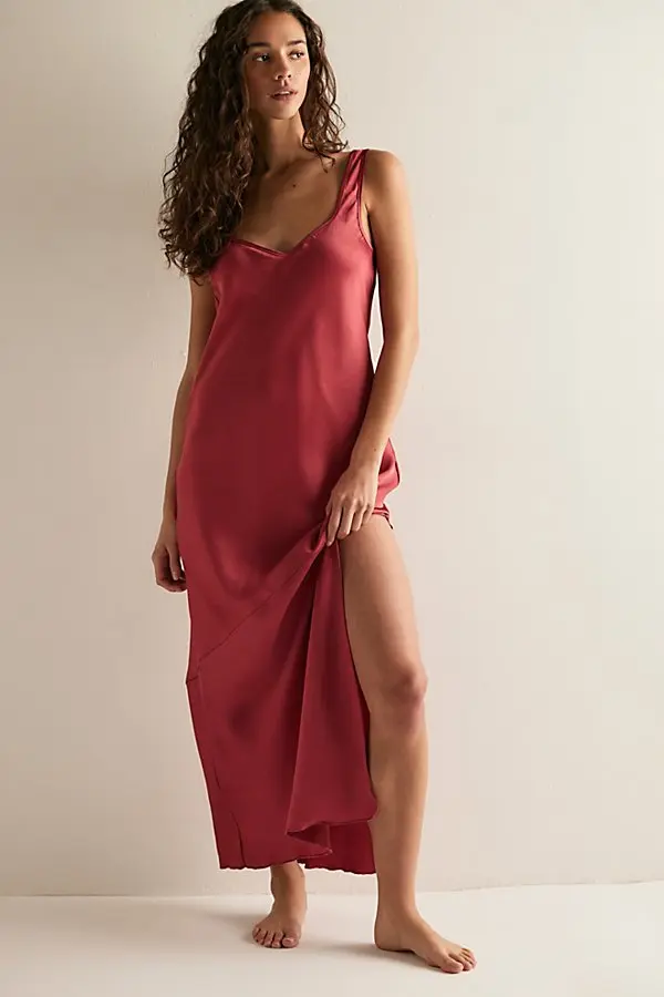 Free People Intimately Maxi Slip - Rosy Apple