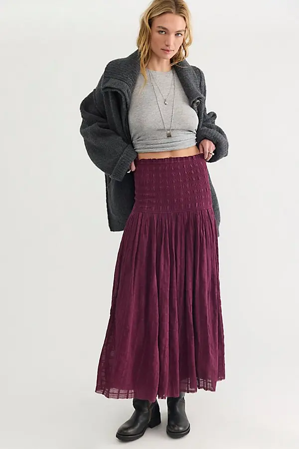 Free People Convertible Maxi Skirt - Fig
