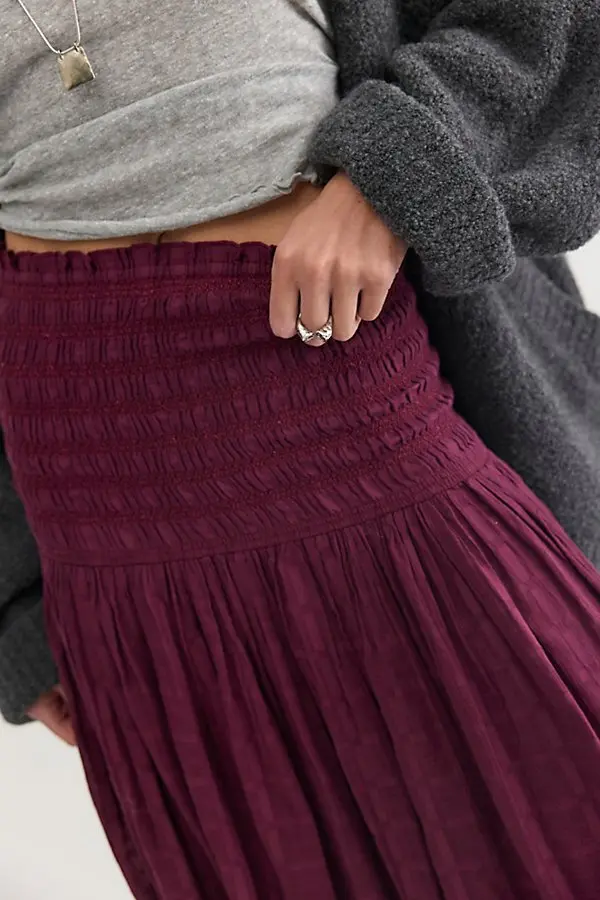 Free People Convertible Maxi Skirt - Fig