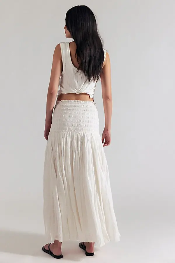 Free People Convertible Maxi Skirt - Ivory