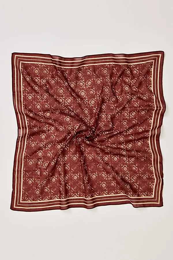Free People Everyday Washed Tile Bandana - Washed Chocolate