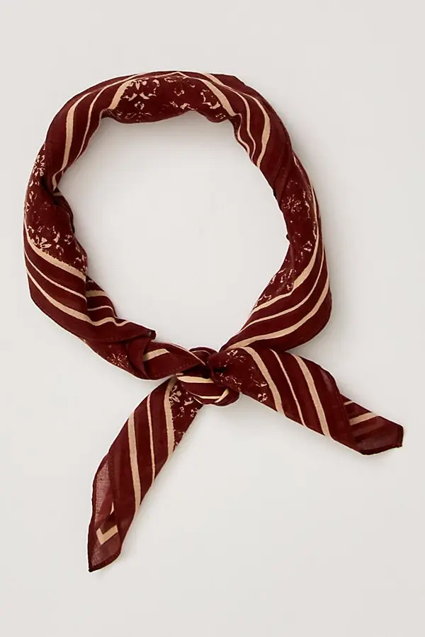 Free People Everyday Washed Tile Bandana - Washed Chocolate