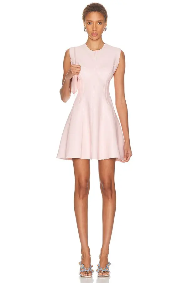 Norma Kamali Sleeveless Grace Mini Dress - Ballet Pink