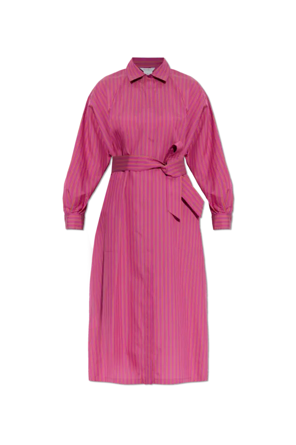 Max Mara Striped Cotton And Silk Shirt Dress