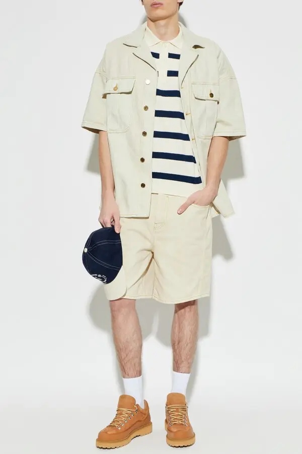 Balmain Oversized Denim Shirt - Cream