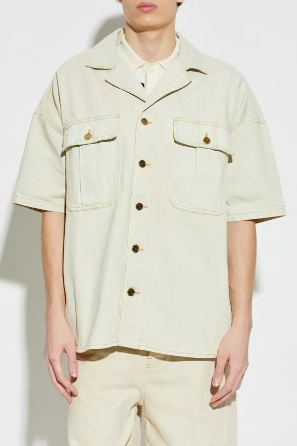 Balmain Oversized Denim Shirt - Cream