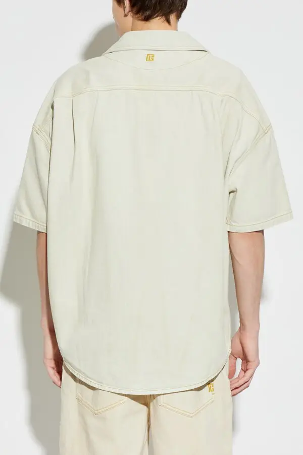 Balmain Oversized Denim Shirt - Cream