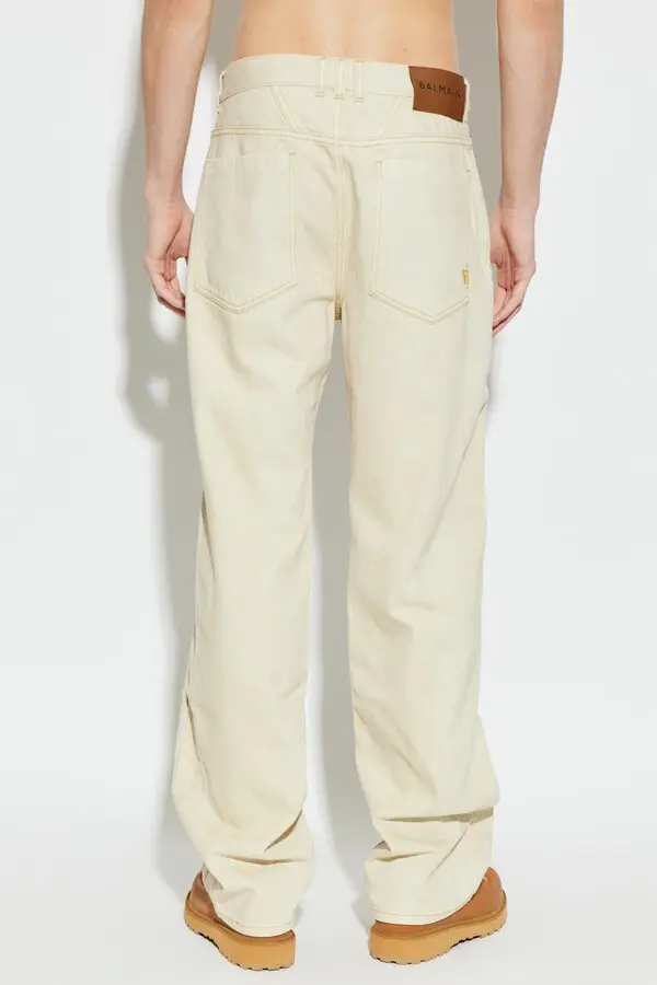 Balmain Loose Jeans - Beige