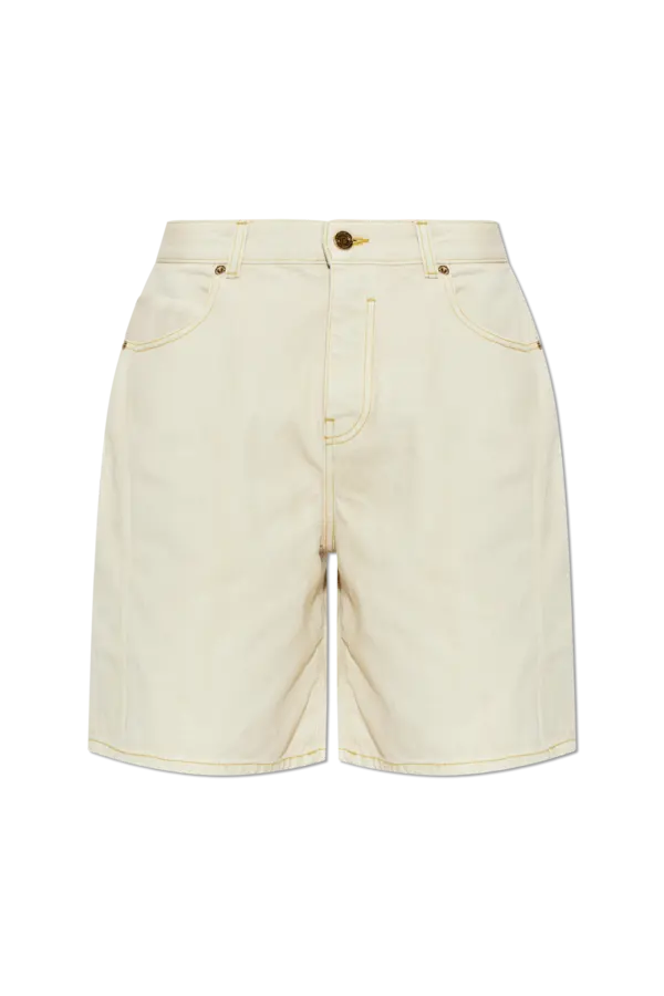 Balmain Relaxed-fit Denim Shorts - Cream