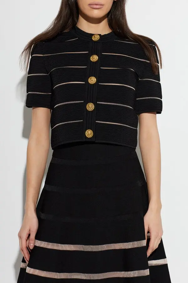 Balmain Short-sleeve Cardigan