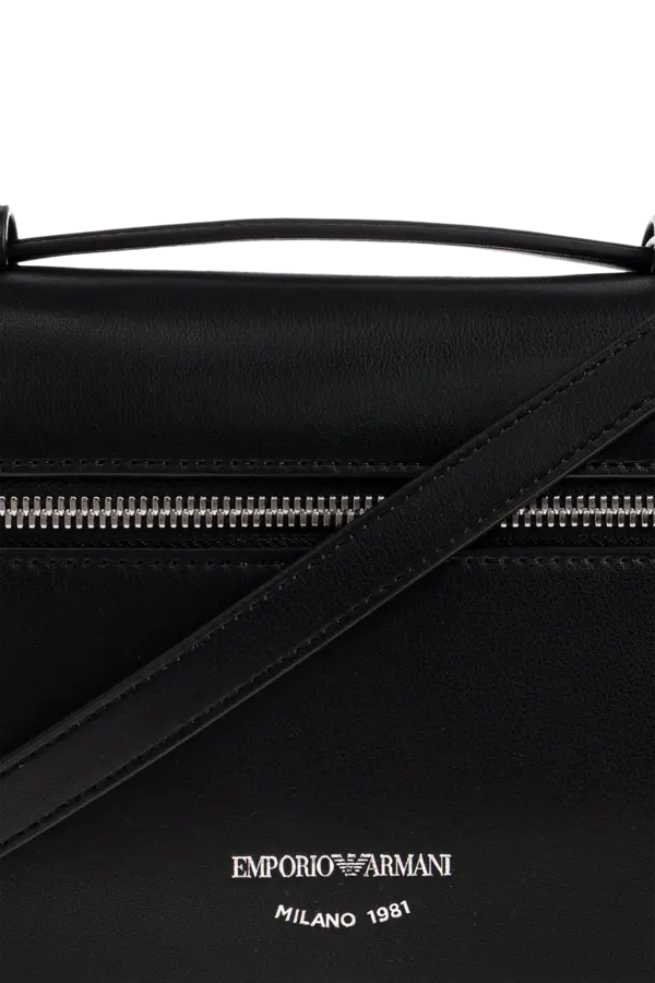 Emporio Armani Bovine Leather Handbag With Adjustable Strap