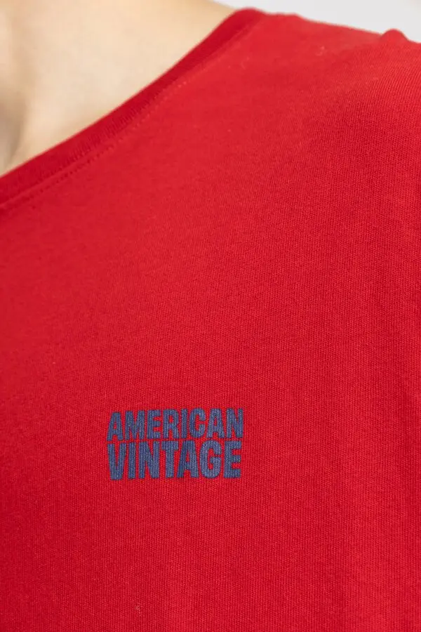 American Vintage T-shirt With Printed Logo