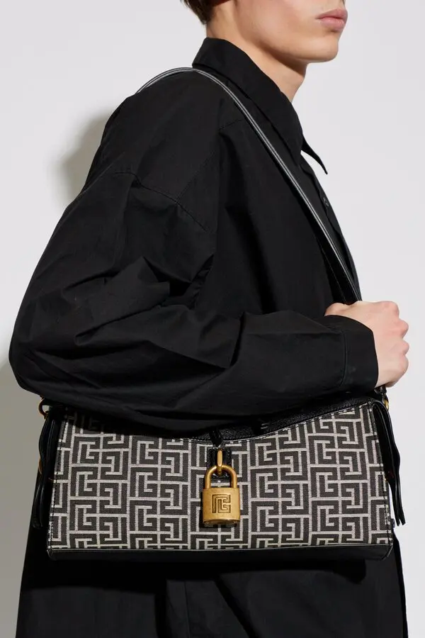 Balmain Shoulder Bag With Geometric Pattern