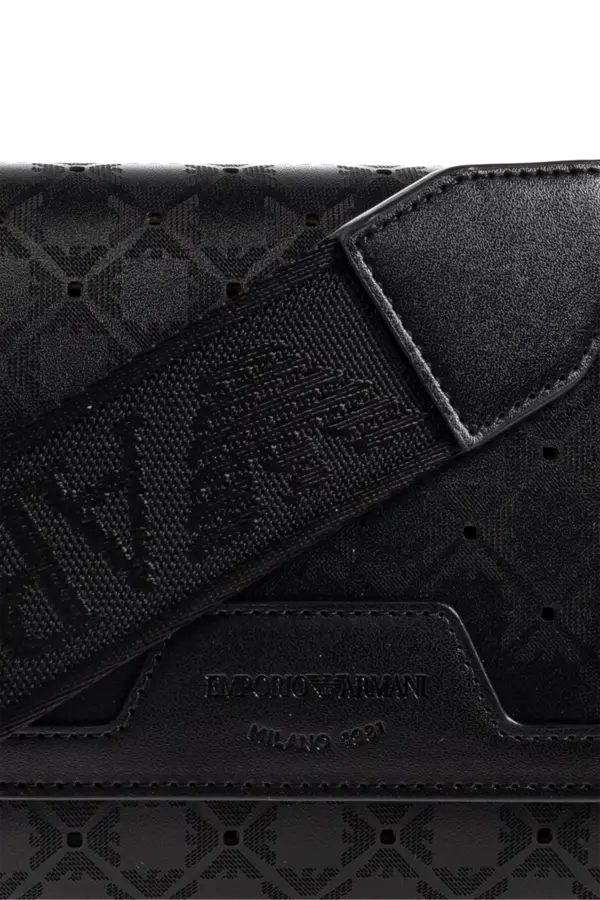Emporio Armani Geometric Monogram Stitching Shoulder Bag
