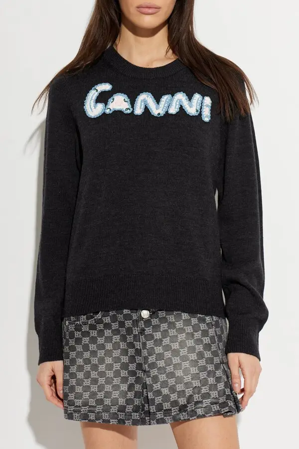 GANNI Logo Sweater