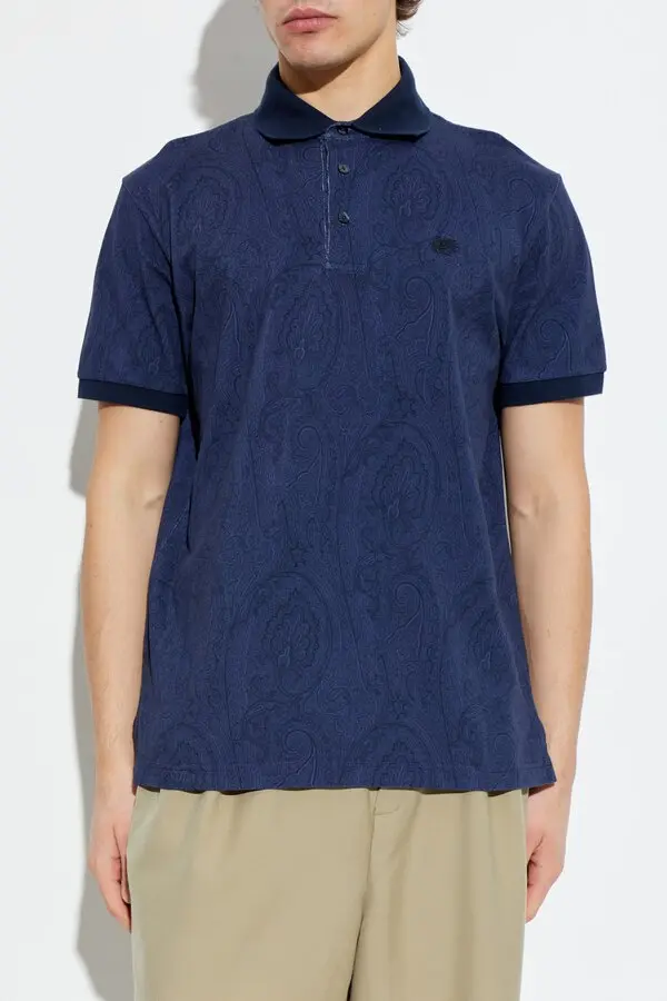 Etro Polo With Logo Patch