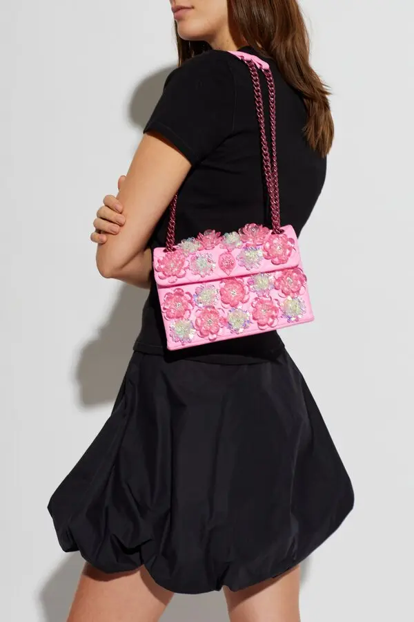 Kurt Geiger Kensington Flower Medium Shoulder Bag - Pink