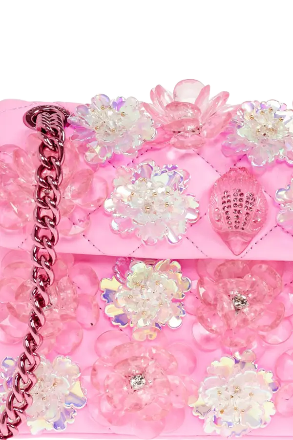 Kurt Geiger Kensington Flower Medium Shoulder Bag - Pink