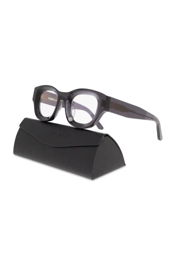 Thierry Lasry Rectangular Acetate Eyeglasses - Black