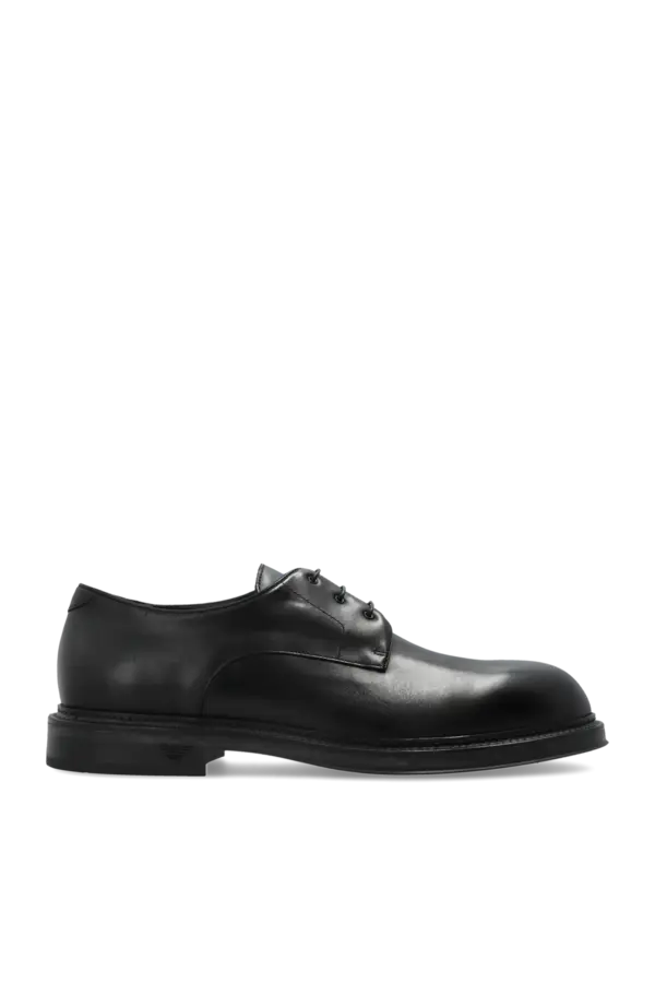 Emporio Armani Leather Shoes - Black