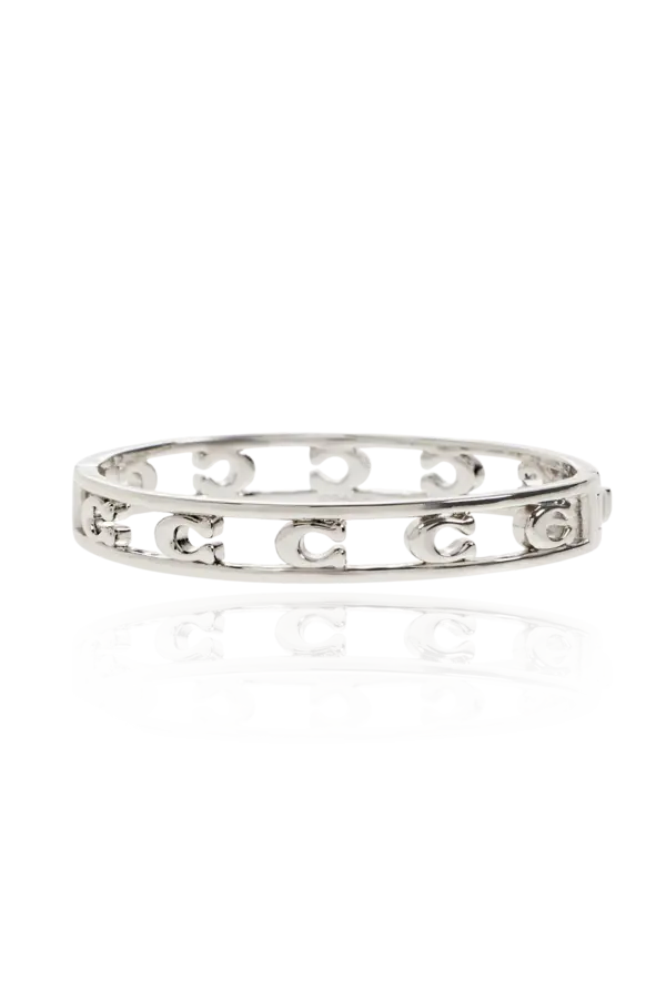 COACH Logo Bangle Bracelet - Silver