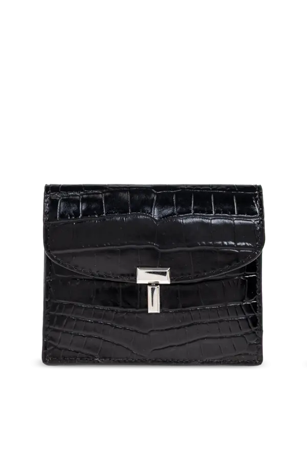 TOTEME Leather Card Holder - Black